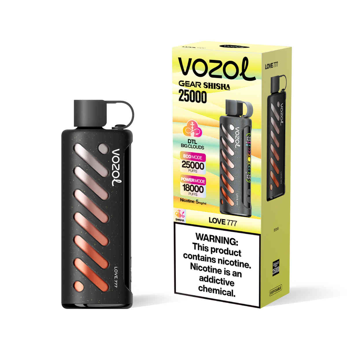 Vozol Gear Shisha 25000 Love 777 E-Shisha flavour E-Shisha 25k