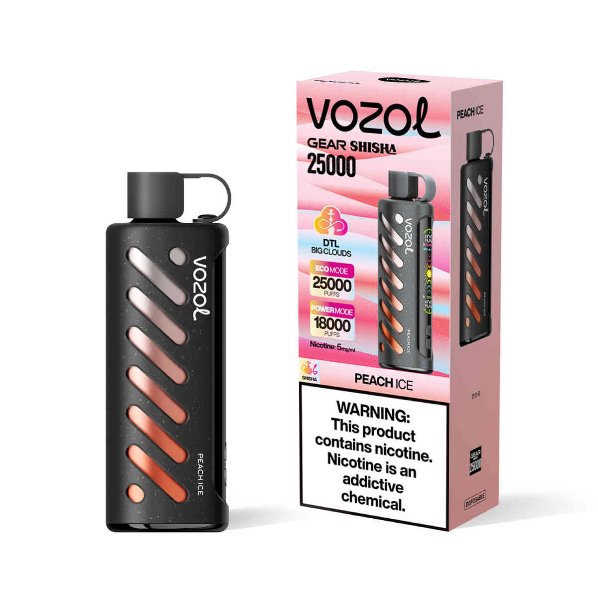 Vozol Gear Shisha 25000 Peach Ice e-shisha sabor e-shisha 25k