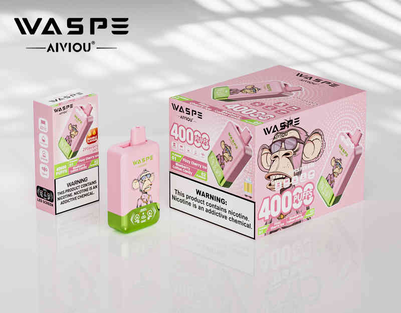 WASPE Double Flavour 40000 Vape Puffs Strawberry Watermelon Bubblegum ...