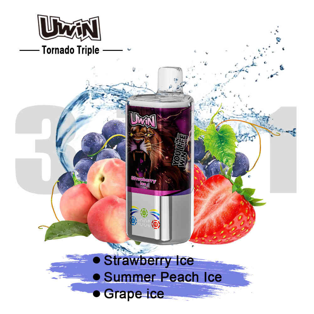 Uwin Tornado Triple 60000 Puffs - Strawberry Ice & Summer Peach Ice ...