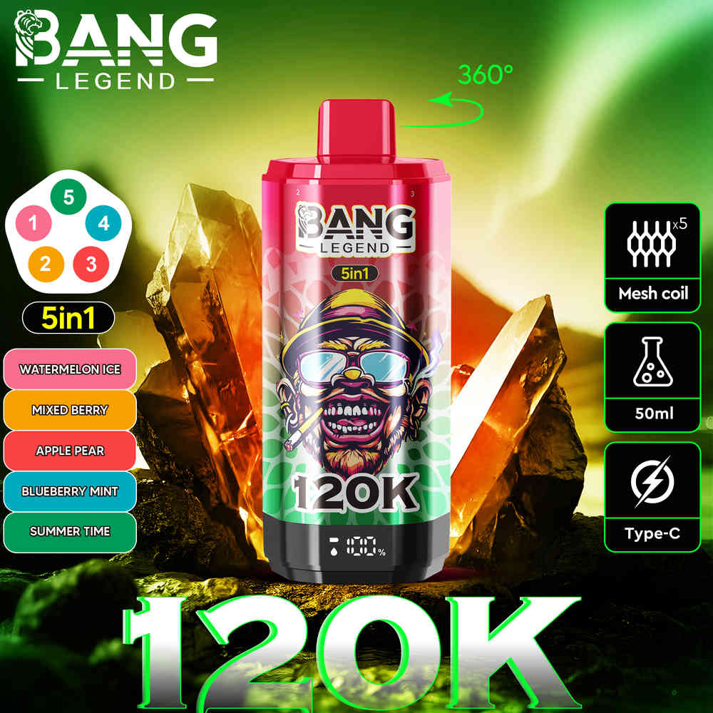 Bang Legend 120K 5 in 1 - Watermelon Ice, Mixed Berries & more ...