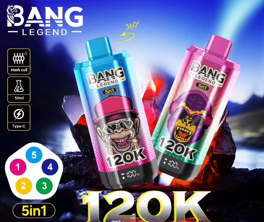 Bang Legend 120K 5 in 1 – Blueberry Raspberry, Peach Mango Watermelon ...
